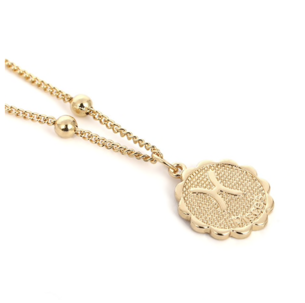 Gold Coin Zodiac Birth Sign Necklace - Gifts for Astrology Lovers ...